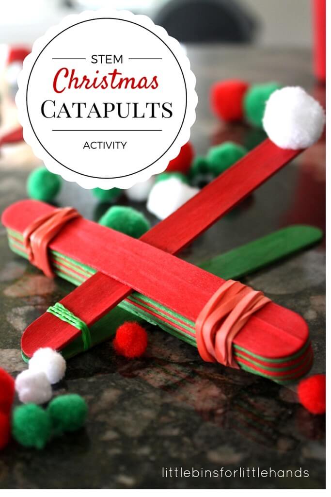 Christmas STEM Activity Simple Catapult For Kids To Make