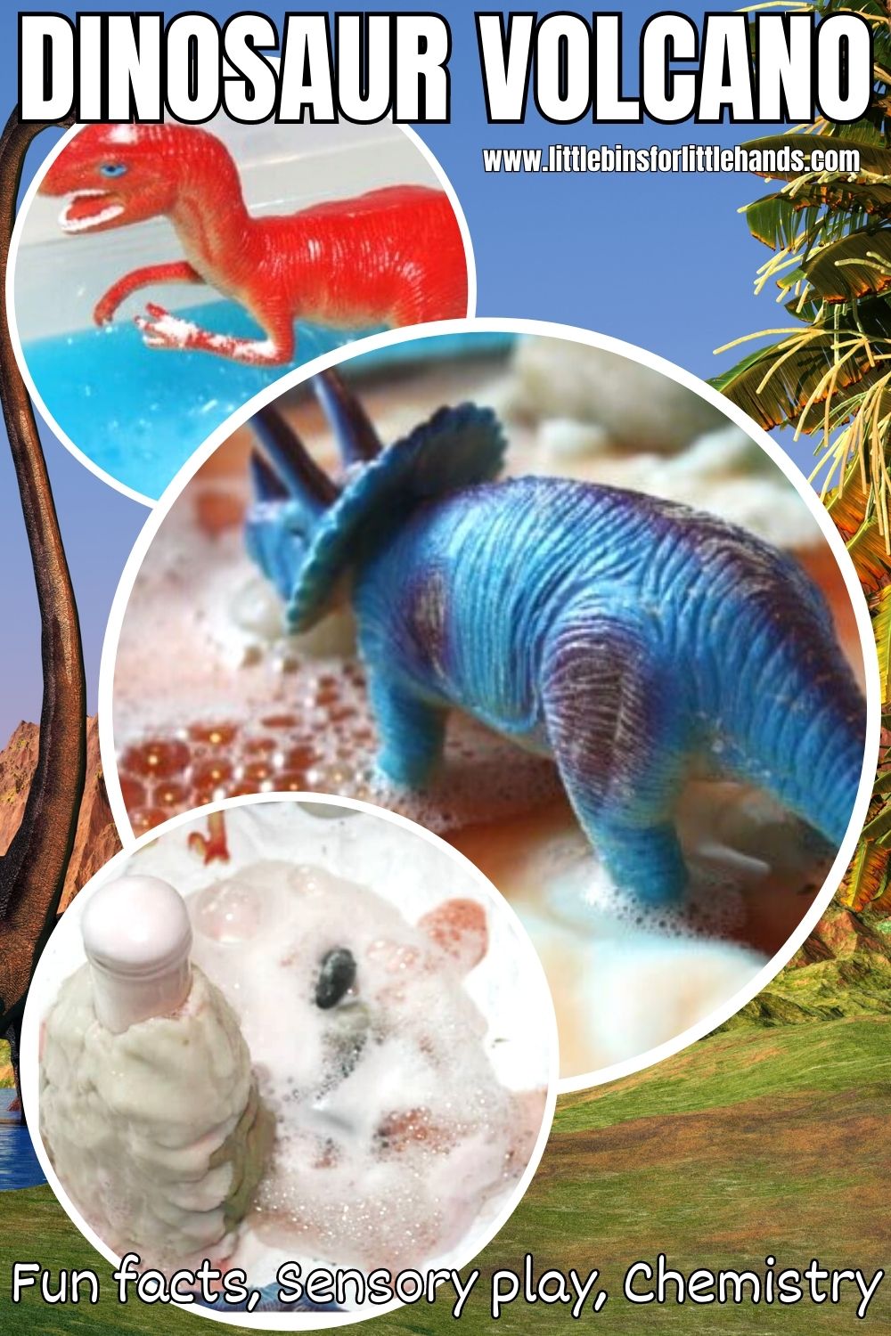 Dinosaur Volcano Science Sensory Small World Play Idea
