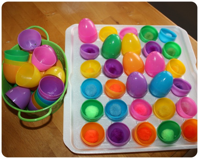 Color Matching Activity For Easter - Little Bins for Little Hands