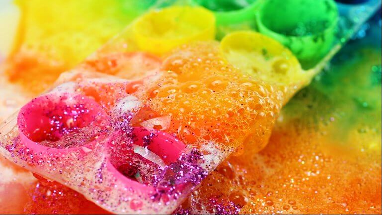 Fizzy Rainbow Easter Eggs - Little Bins for Little Hands