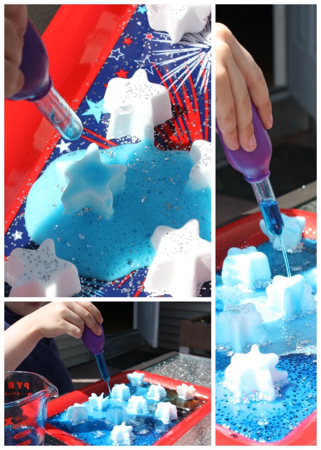 Fizzy Frozen Stars - Little Bins for Little Hands