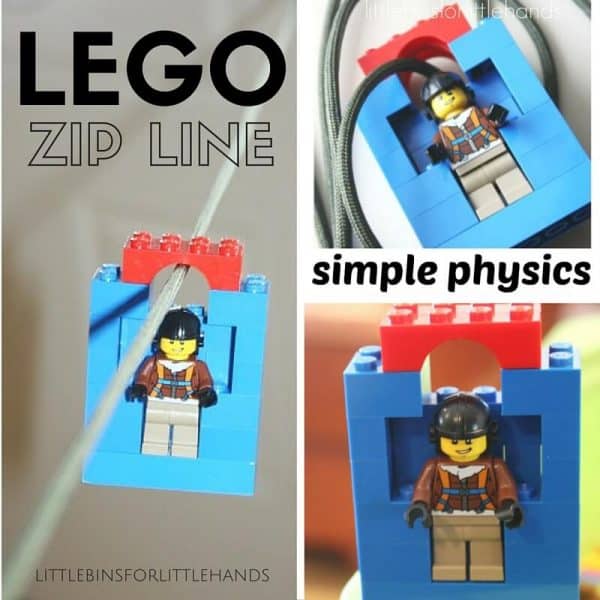 Make A LEGO Zipline - Little Bins for Little Hands