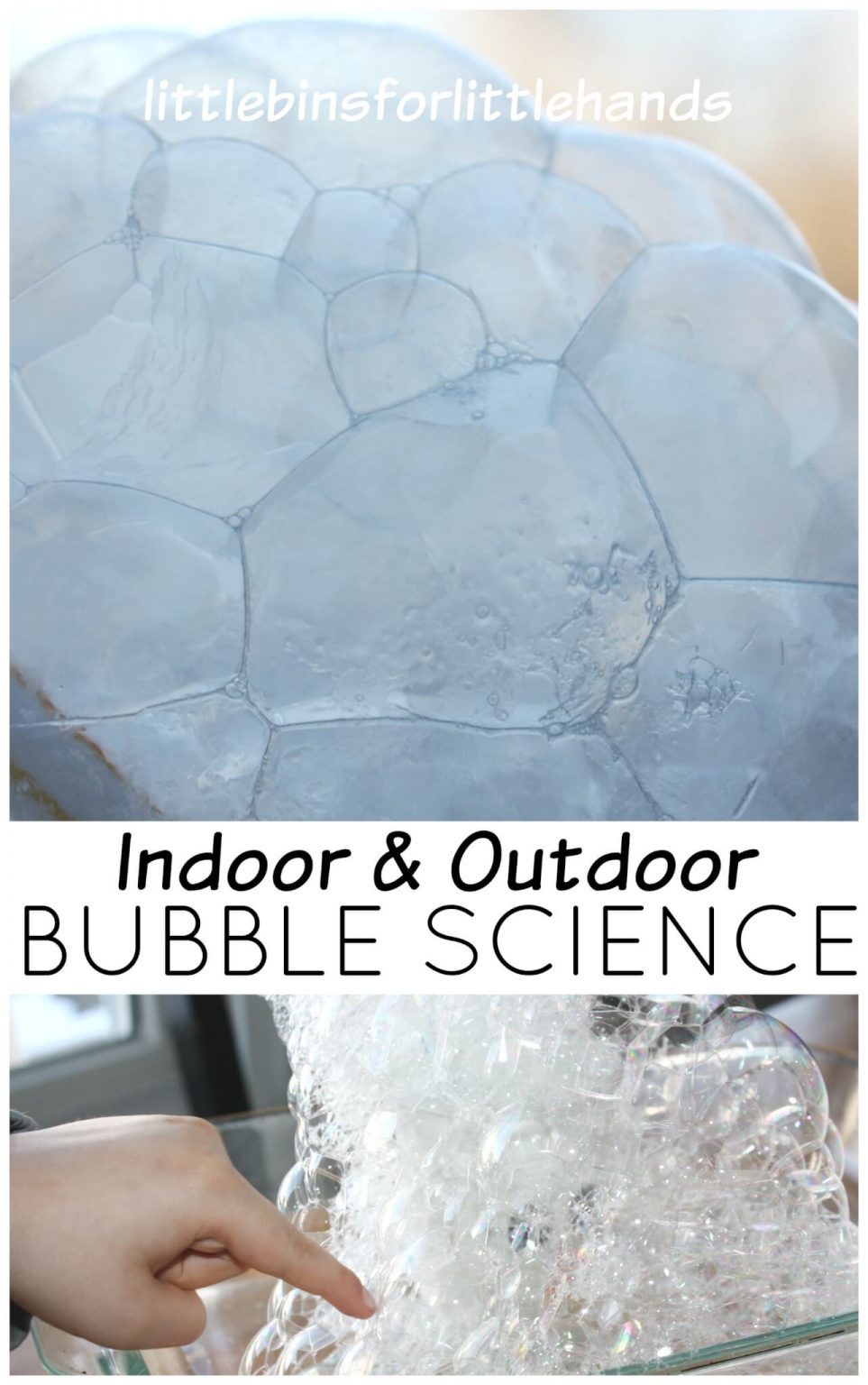 Freezing Bubbles In Winter - Little Bins for Little Hands
