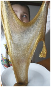 Amazing Gold Slime Recipe - Little Bins for Little Hands