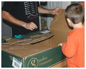 How To Make A Cardboard Rocket Ship - Little Bins for Little Hands