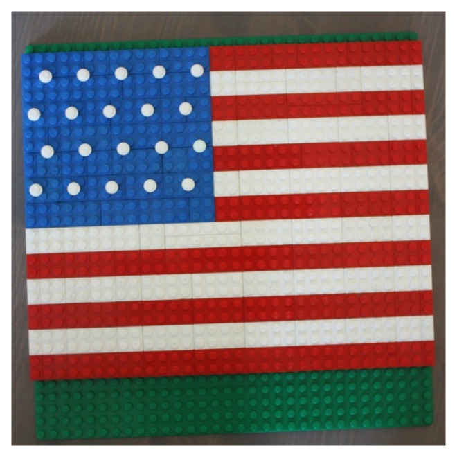 Build A LEGO American Flag - Little Bins for Little Hands
