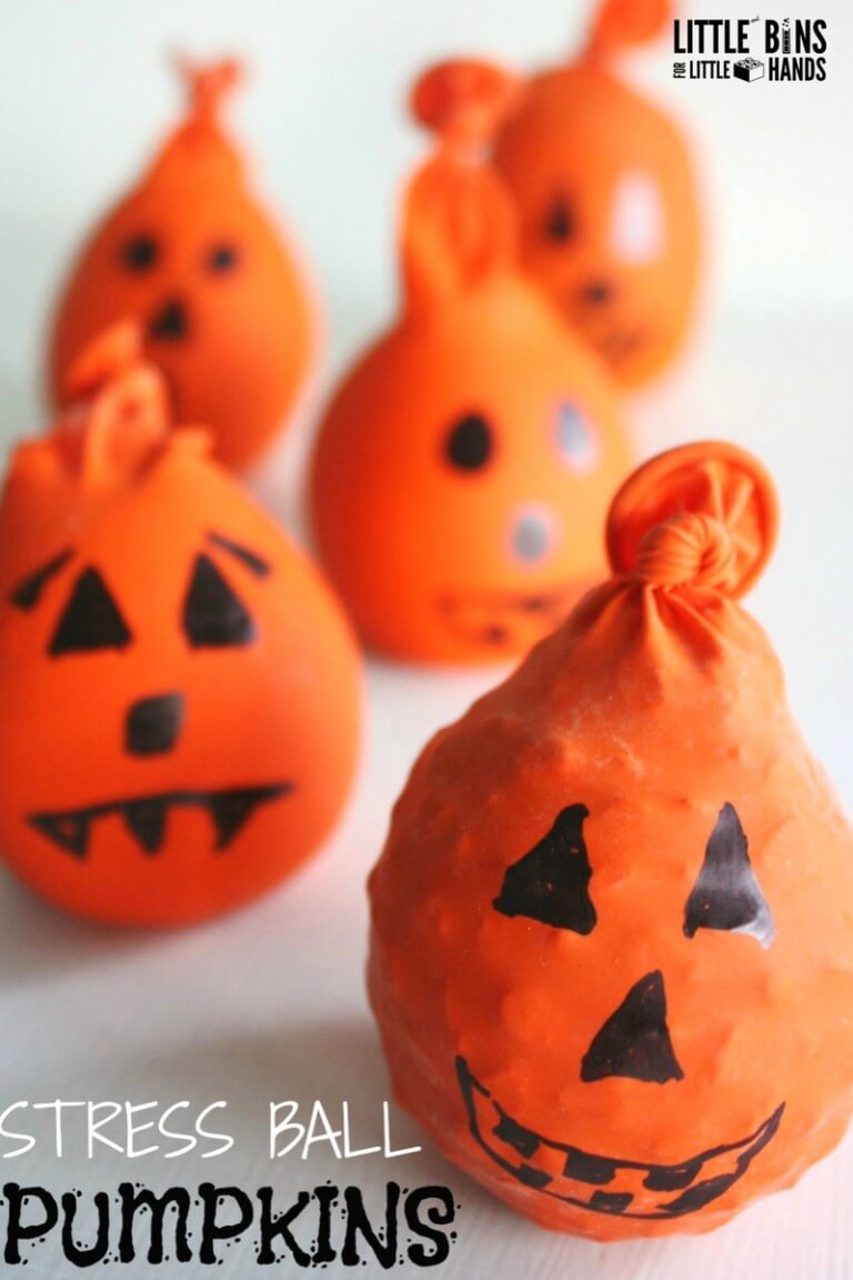 Halloween Stress Balls for Kids - Little Bins for Little Hands