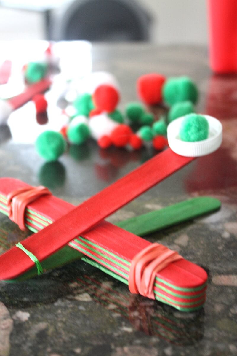 Christmas STEM Activity Simple Catapult For Kids To Make