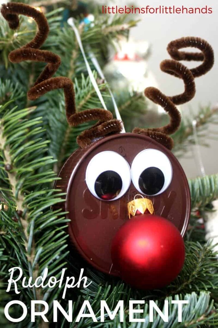 Easy Reindeer Ornament Craft - Little Bins for Little Hands