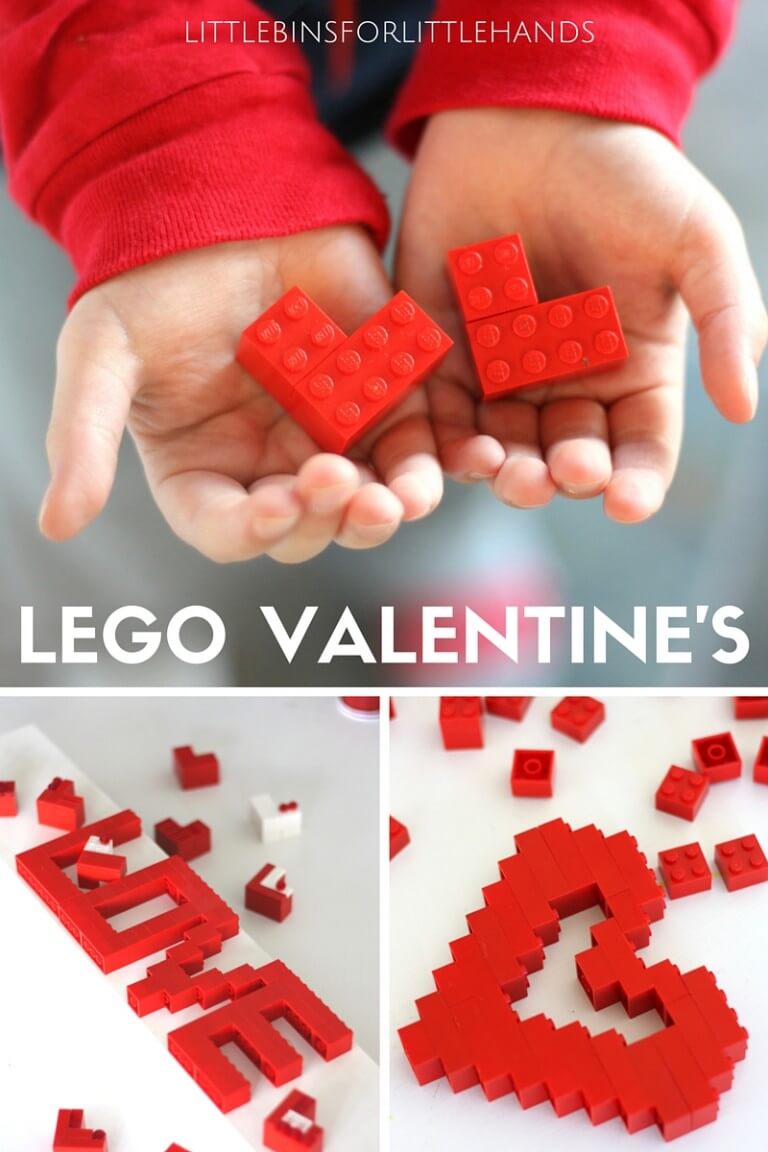 Lego Heart For Valentine's Day - Little Bins for Little Hands