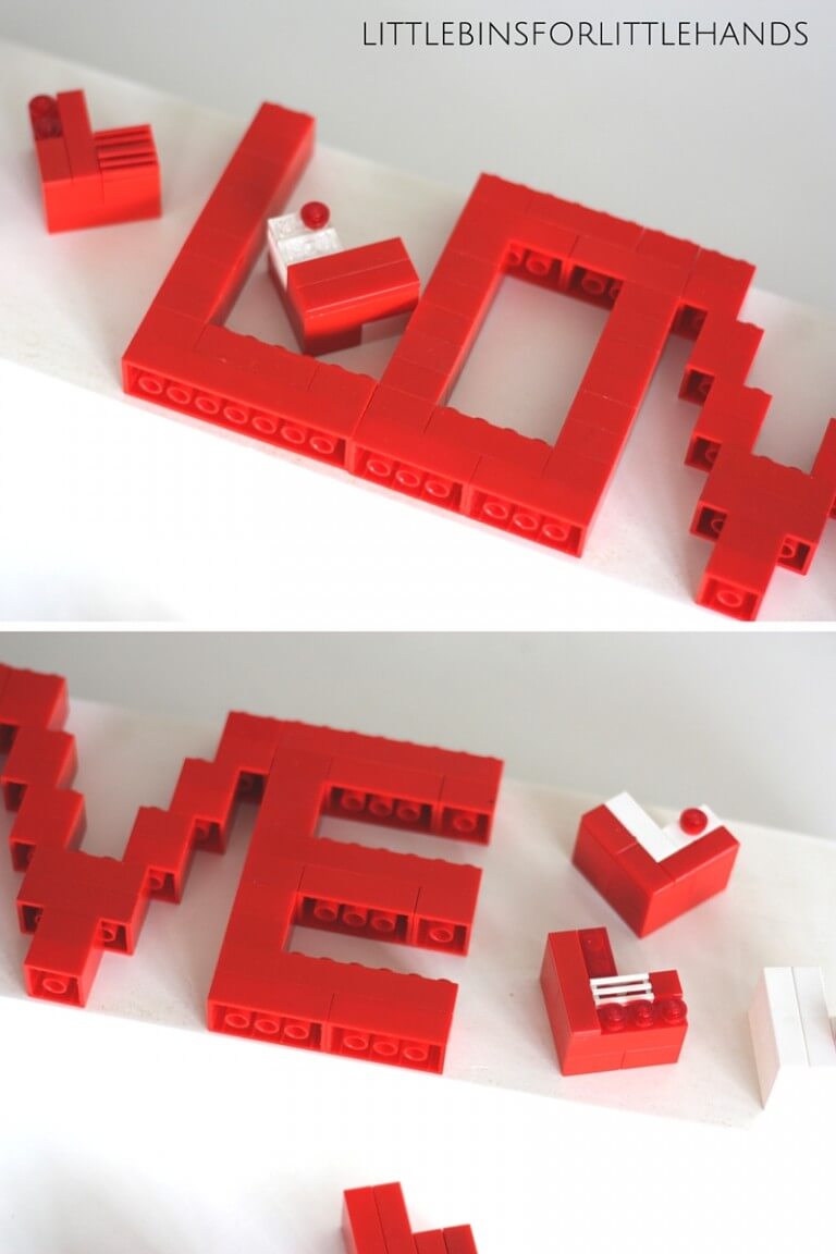 LEGO Valentine Building Ideas - Little Bins for Little Hands