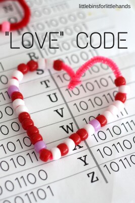 Make Coding Bracelets For Valentine's Day - Little Bins for Little Hands