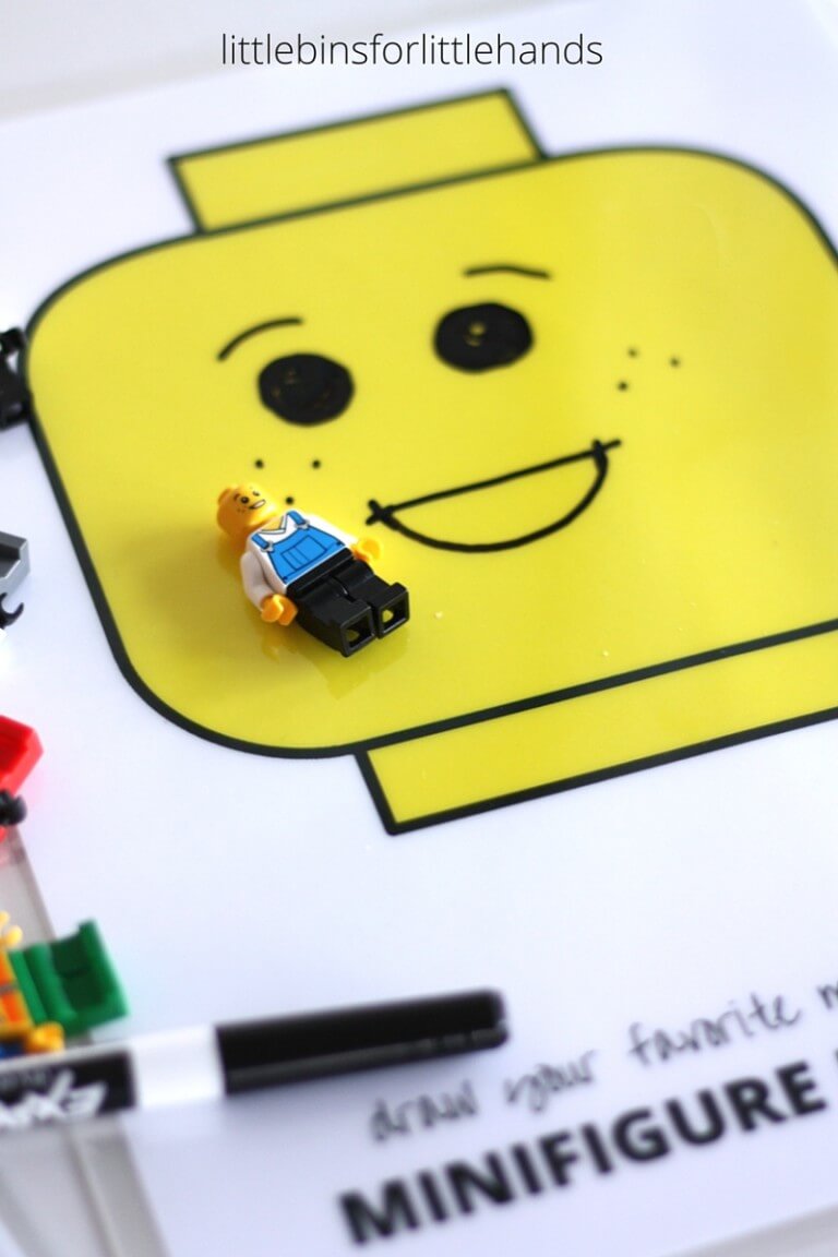 LEGO Faces Template: Drawing Emotions - Little Bins for Little Hands