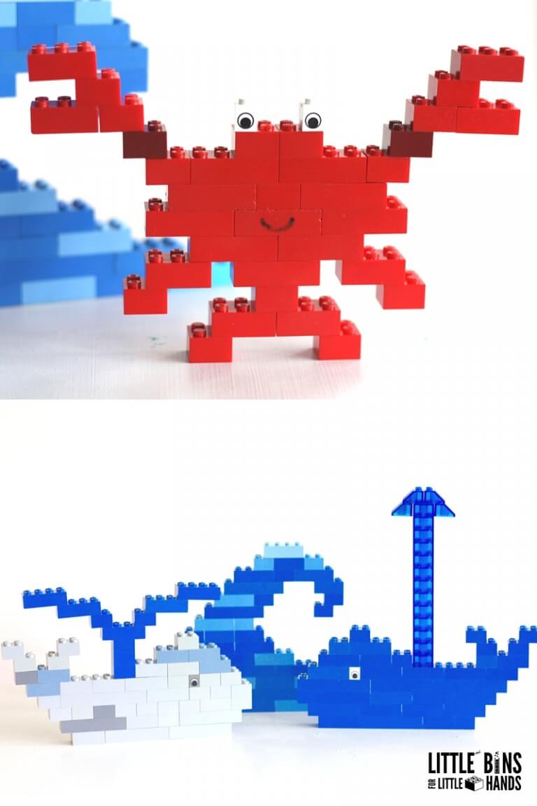 LEGO Sea Animals To Build | Little Bins for Little Hands