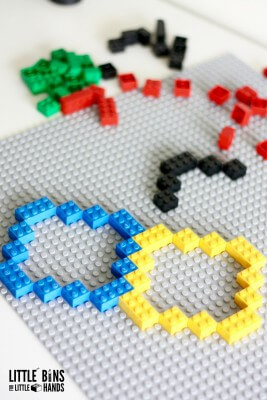 LEGO Olympic Rings Activity With Basic Bricks