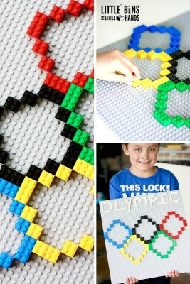 LEGO Olympic Rings Activity With Basic Bricks