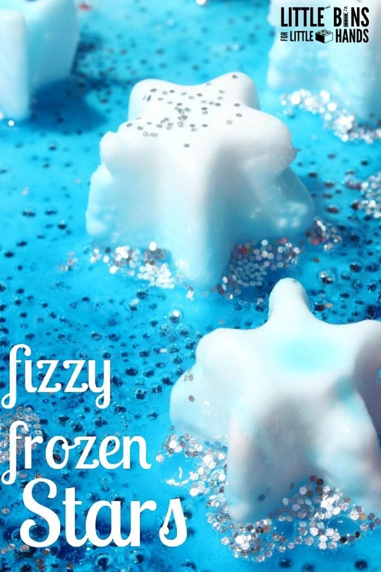 Fizzy Frozen Stars - Little Bins for Little Hands