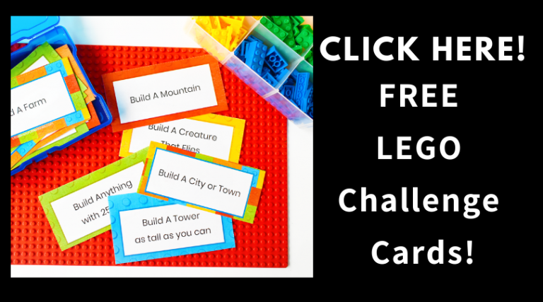 Magnetic LEGO Travel Tray and Challenge Cards