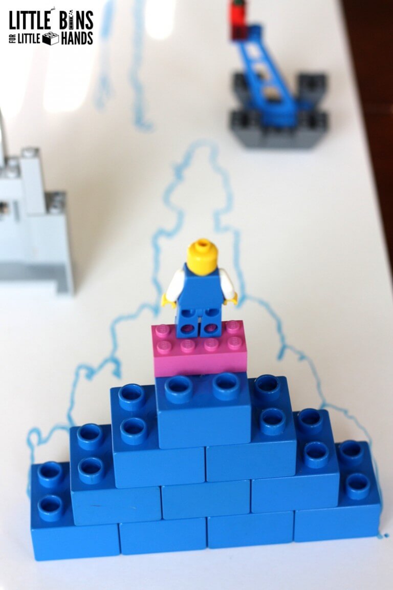 Drawing LEGO Shadows For STEM - Little Bins for Little Hands