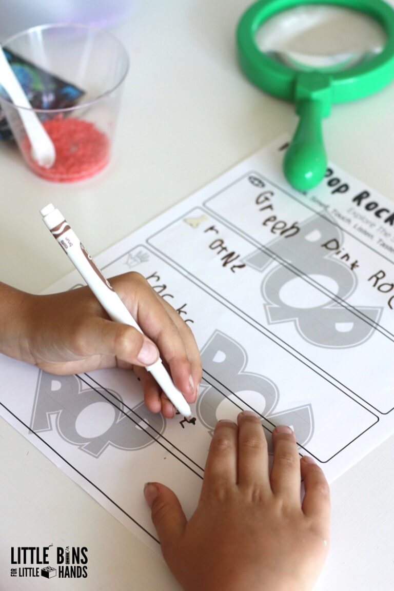 5 Senses Pop Rocks Experiment - Little Bins for Little Hands