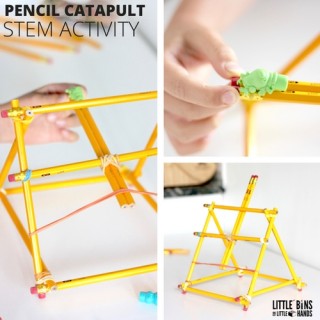 Pencil Catapult STEM Activity - Little Bins for Little Hands