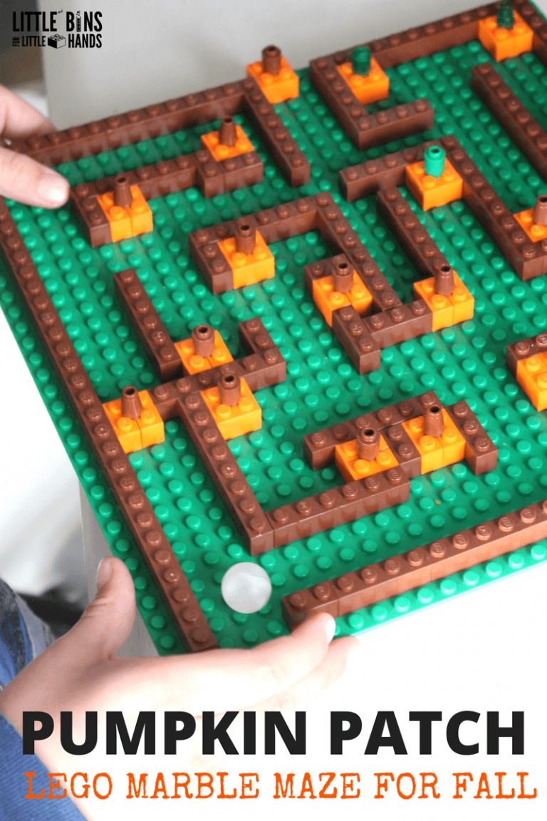 Pumpkin Patch LEGO Marble Maze - Little Bins for Little Hands