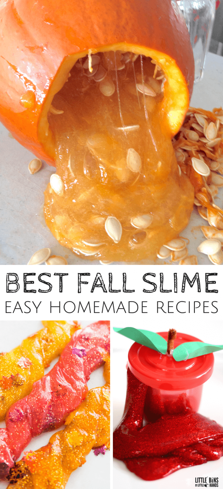 Colorful Slime Ideas For Fall - Little Bins for Little Hands