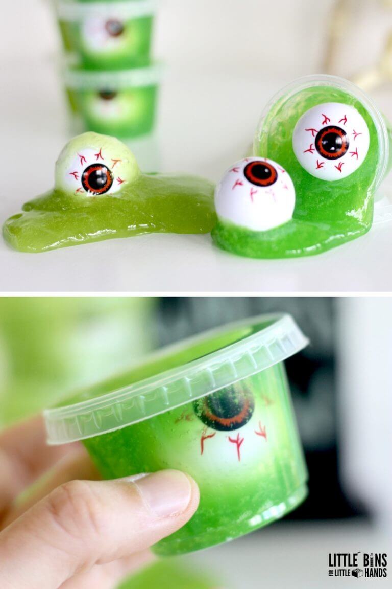 Easy Halloween Slime Recipe - Little Bins for Little Hands
