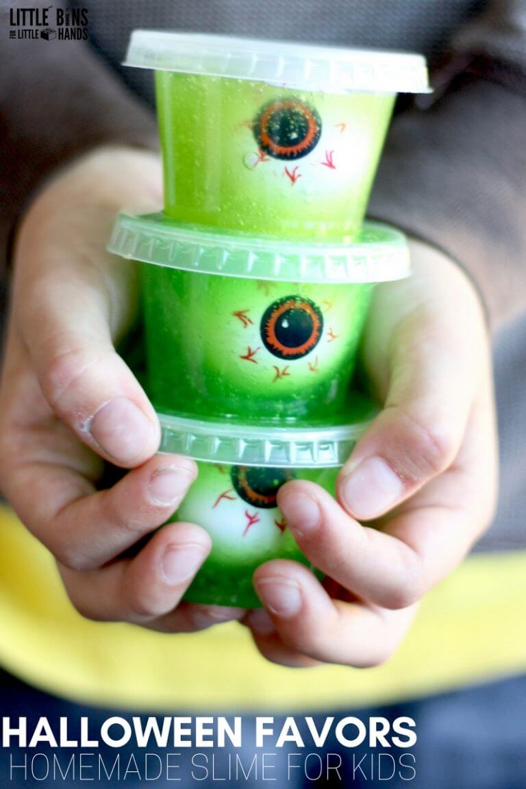 Easy Halloween Slime Recipe - Little Bins for Little Hands