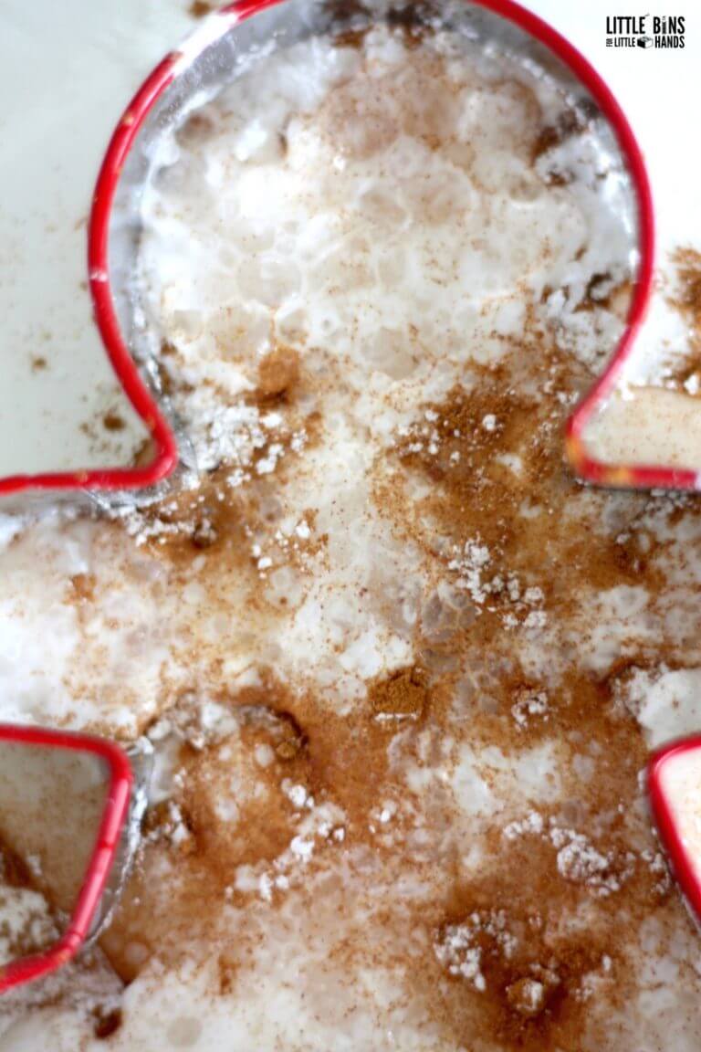 Gingerbread Man Chemistry Experiment - Little Bins for Little Hands