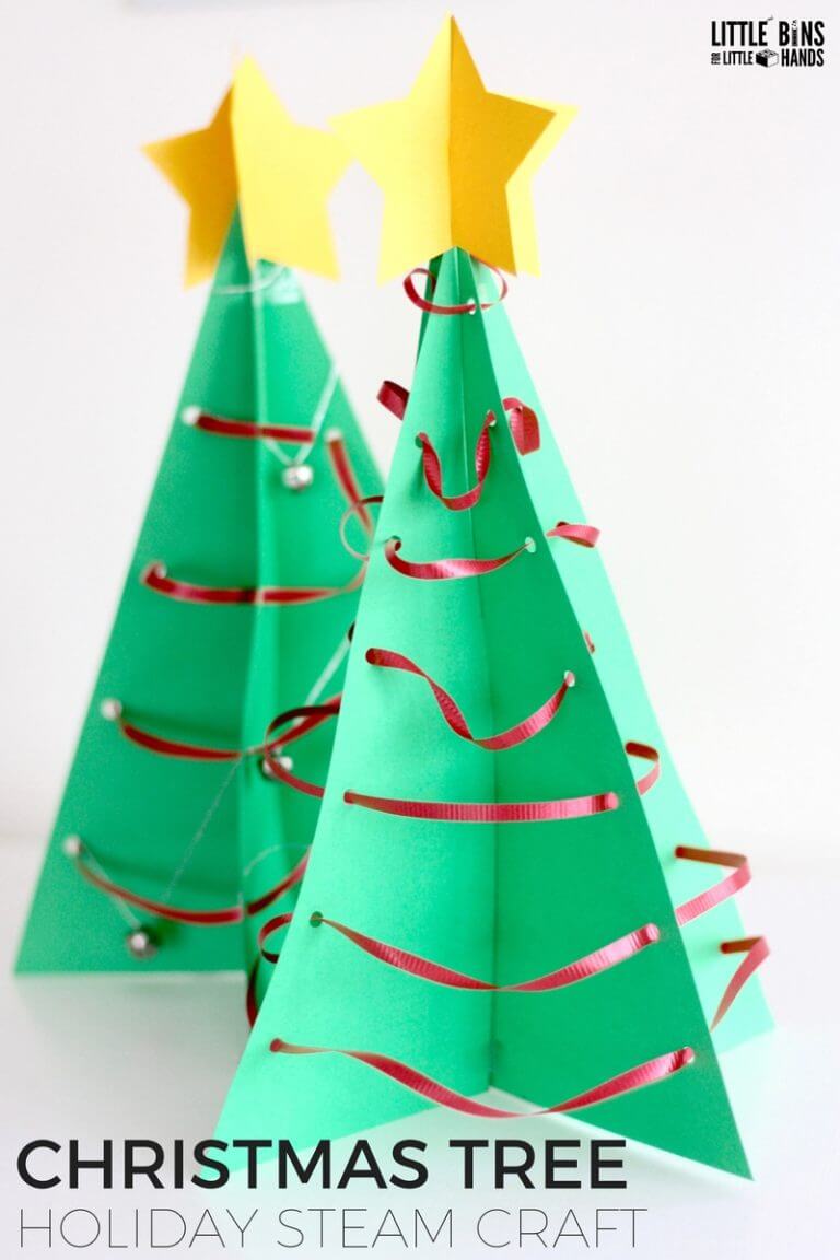3D Christmas Tree Craft - Little Bins for Little Hands