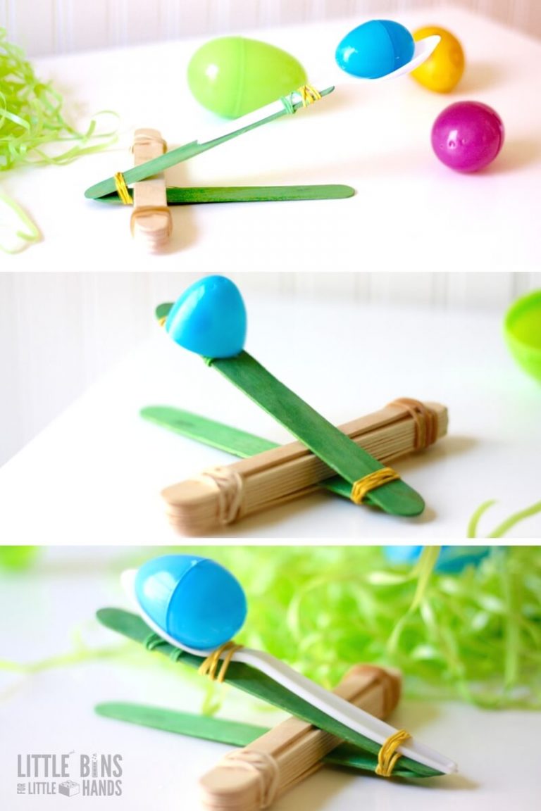 Best Popsicle Stick Catapult For STEM - Little Bins for Little Hands