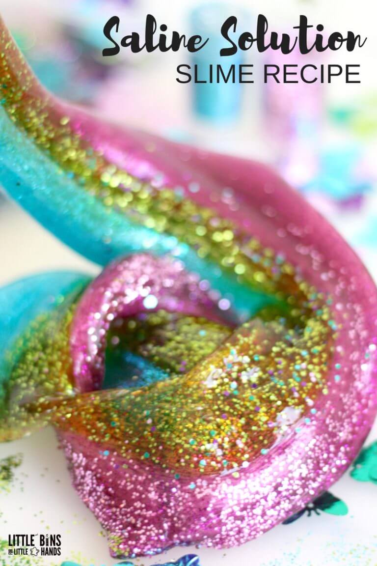 How To Make Saline Solution Slime - Little Bins for Little Hands