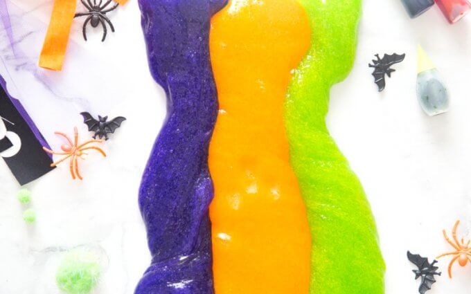 Orange Halloween Slime Recipe {with Video} - Little Bins for Little Hands