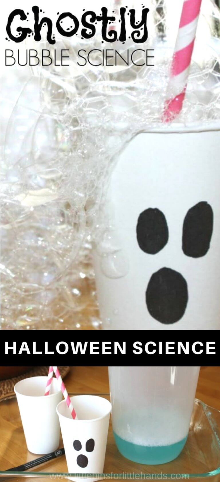 Halloween Bubbles Ghost Activity - Little Bins for Little Hands