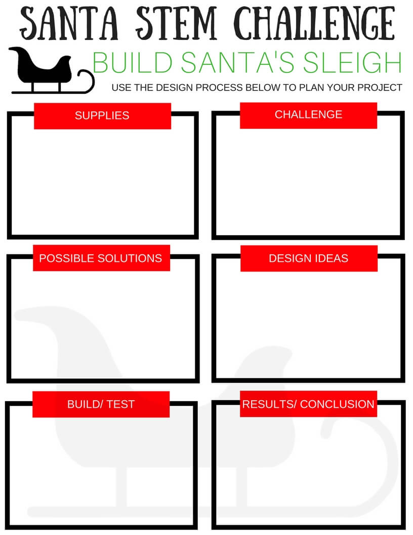 Build Santa's Sleigh STEM Challenge - Little Bins for Little Hands