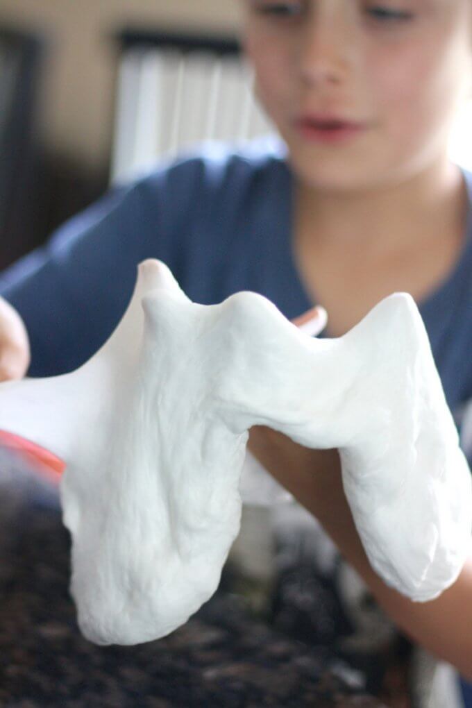 White Fluffy Slime Recipe - Little Bins for Little Hands