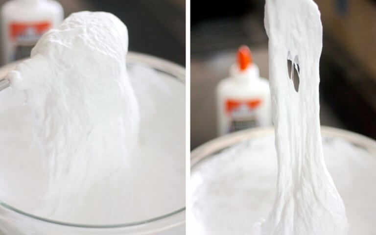 White Fluffy Slime Recipe - Little Bins for Little Hands