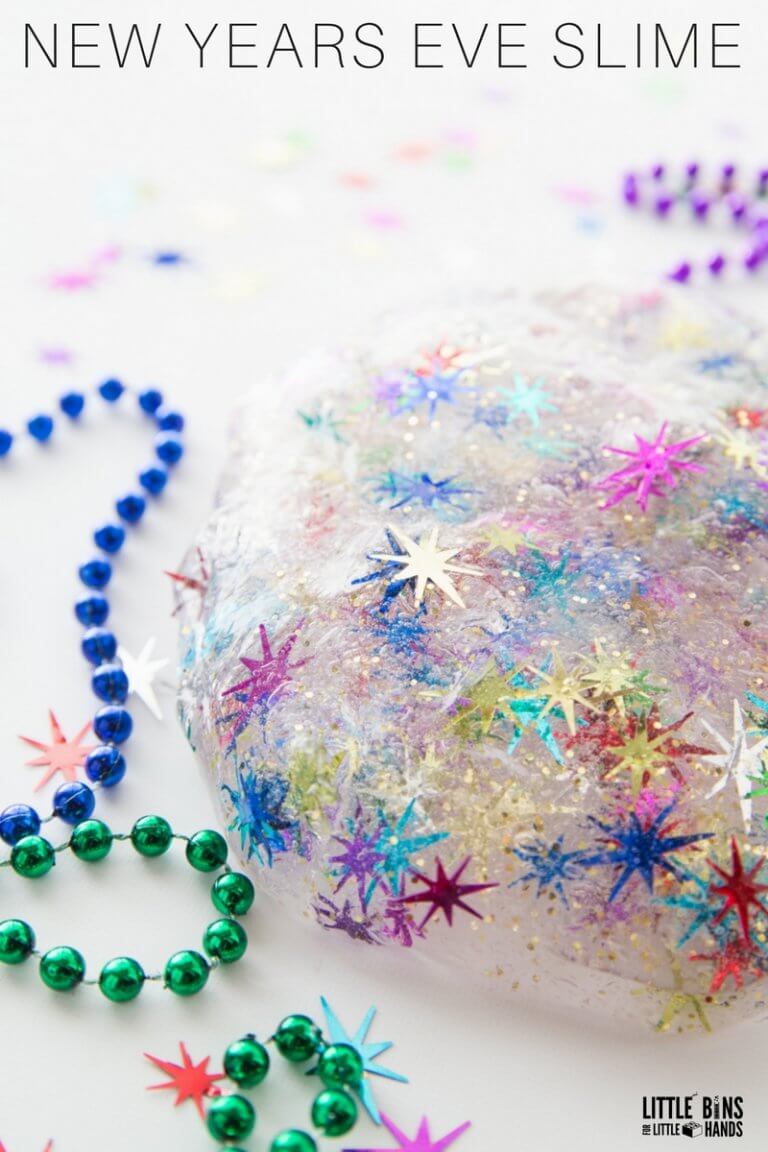 New Years Slime Recipe - Little Bins for Little Hands