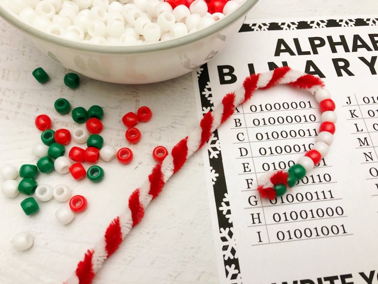 Binary Code Christmas Ornament | Little Bins for Little Hands