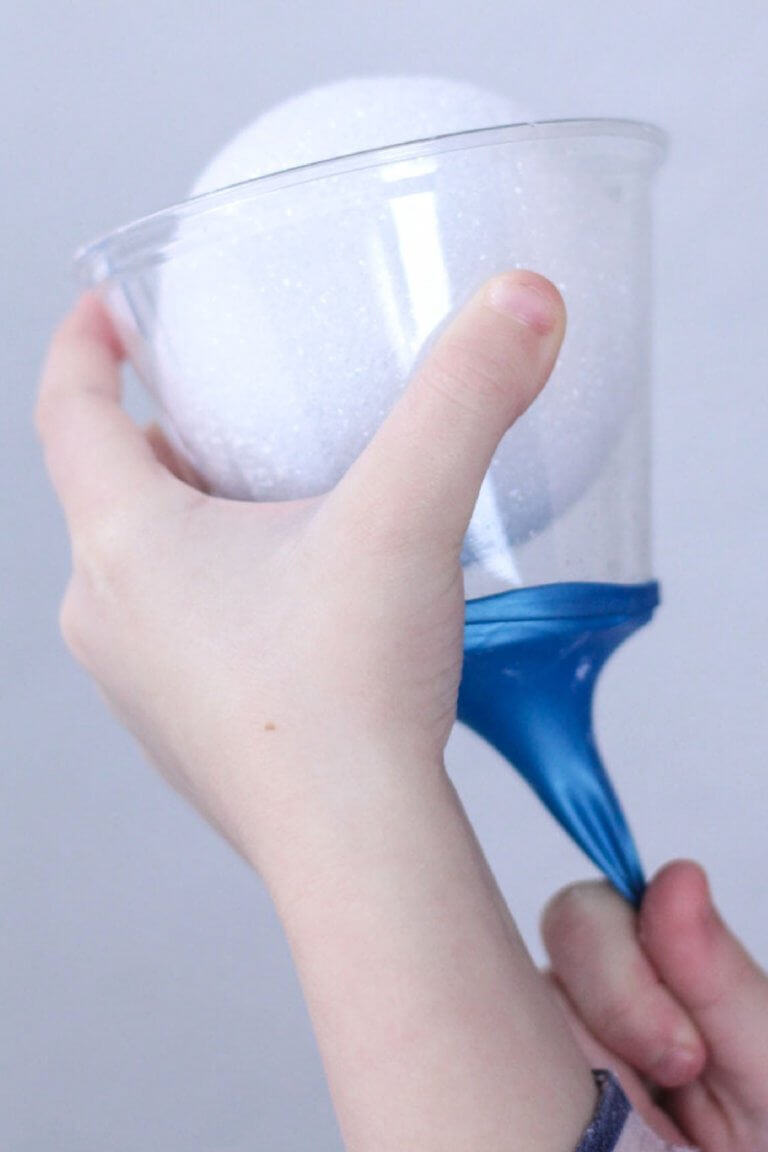 Make A Snowball Launcher For STEM - Little Bins for Little Hands