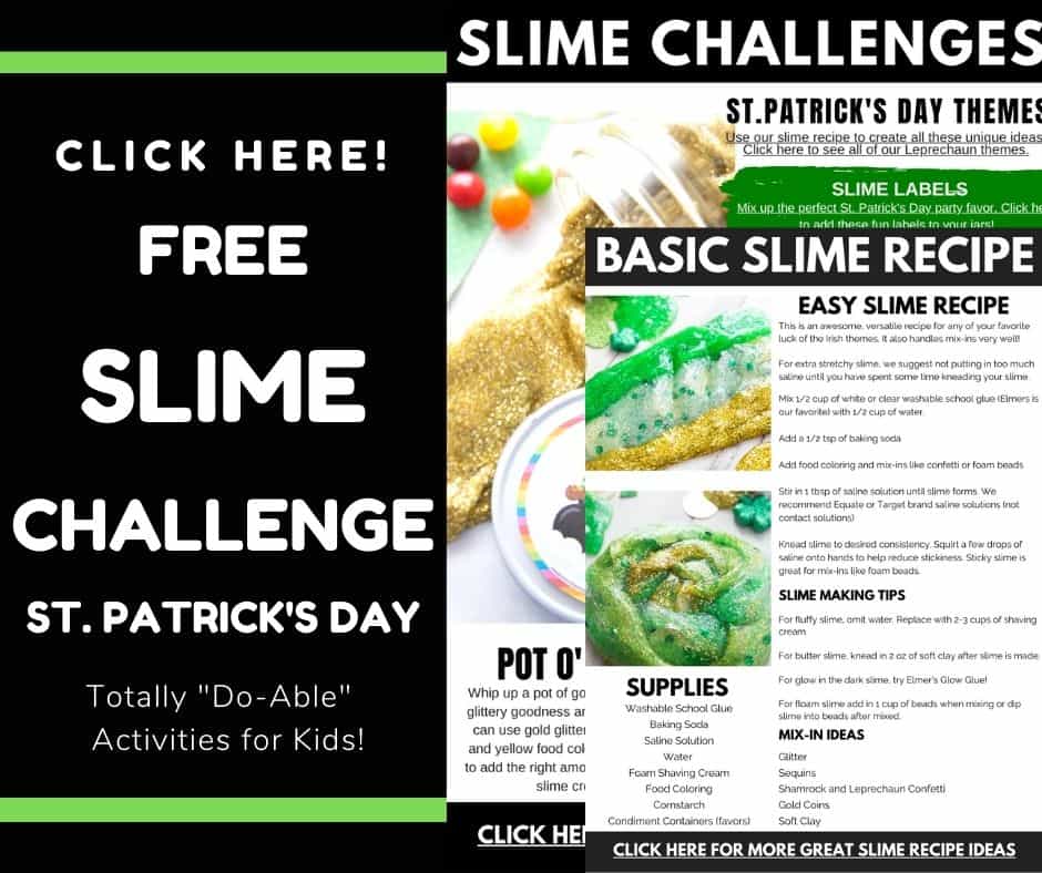 St Patrick's Day Green Glitter Slime - Little Bins for Little Hands