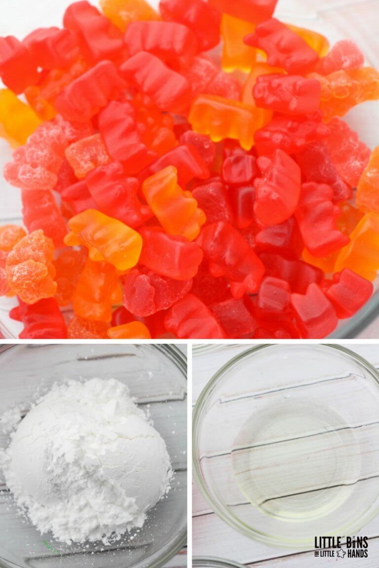 Gummy Bear Slime Recipe - Little Bins for Little Hands