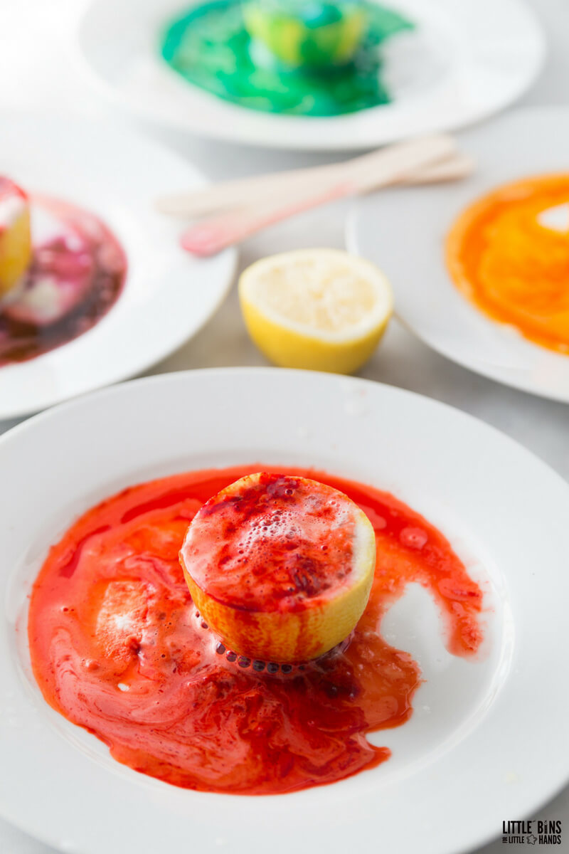 Erupting Lemon Volcano Experiment - Little Bins for Little Hands