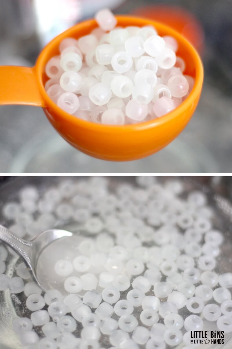 Ultraviolet Slime with Color Changing Beads - Little Bins for Little Hands