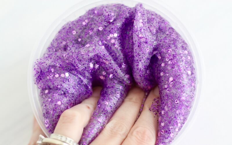 Sparkly Glitter Slime Recipe - Little Bins for Little Hands