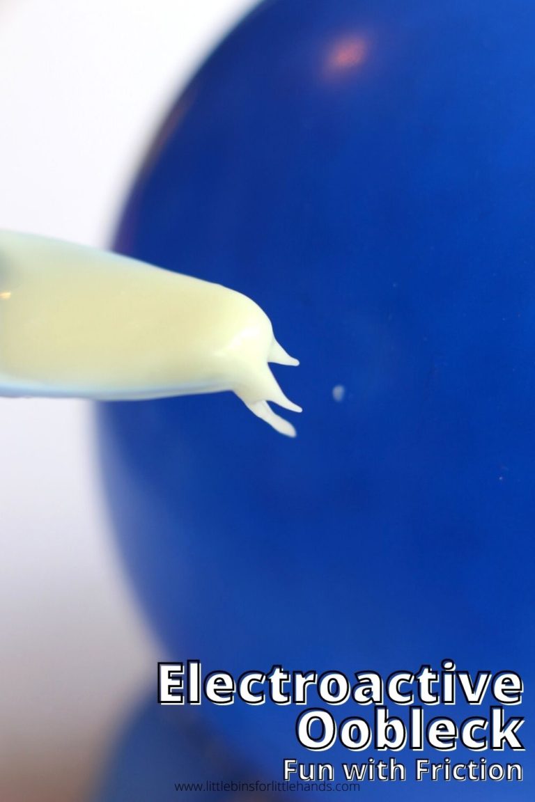 Electric Cornstarch Experiment - Little Bins for Little Hands