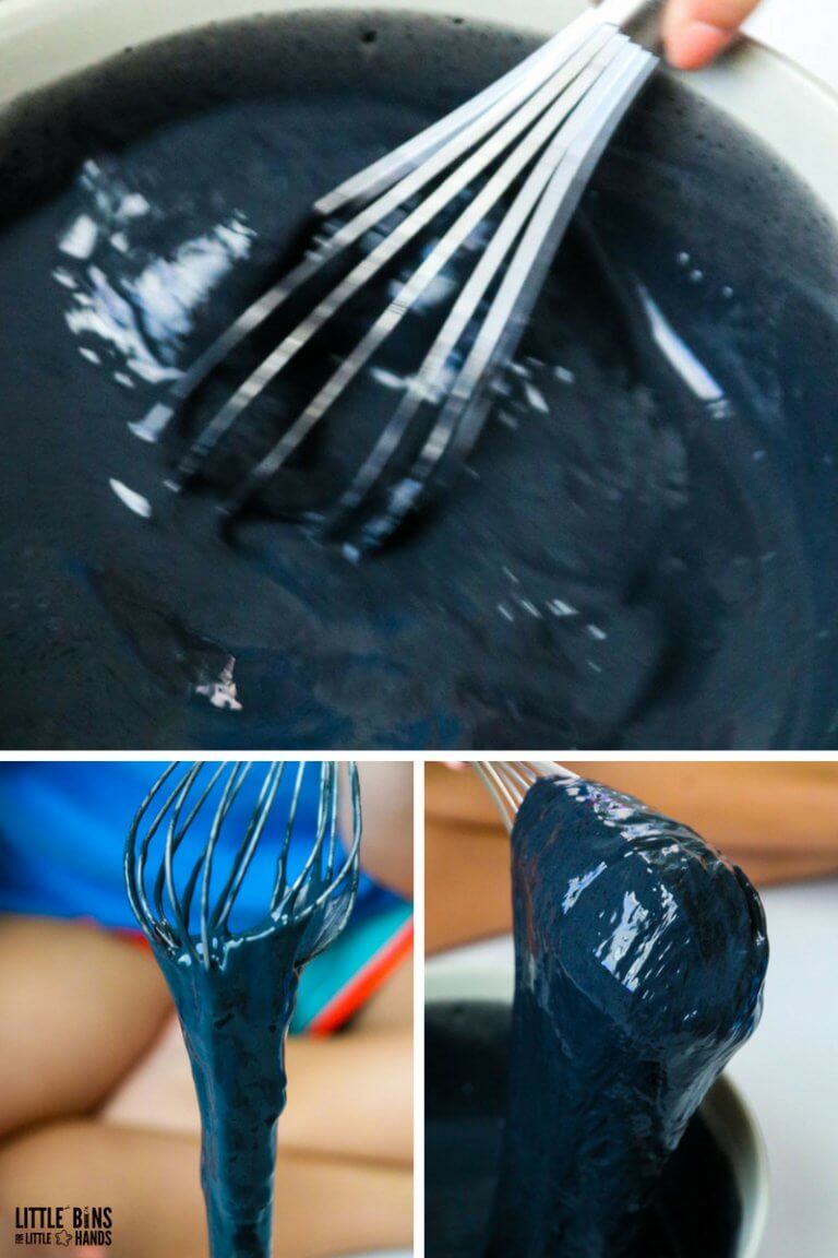 How To Make Chalkboard Slime - Little Bins for Little Hands