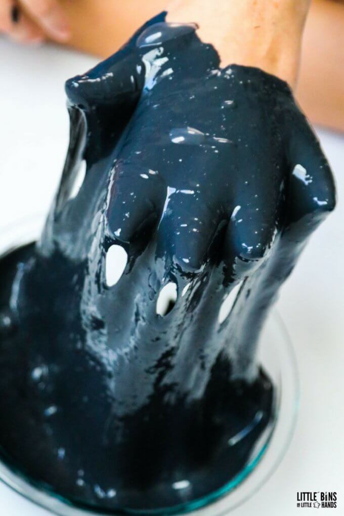 How To Make Chalkboard Slime Recipe with Glue and Starch