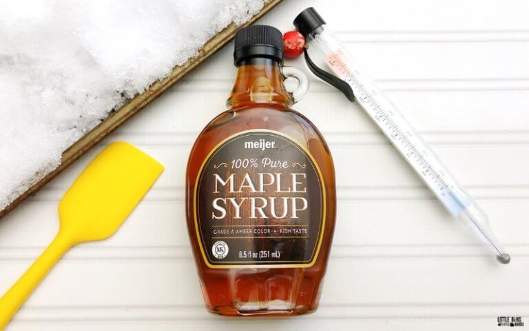 Maple Syrup Snow Candy - Little Bins for Little Hands